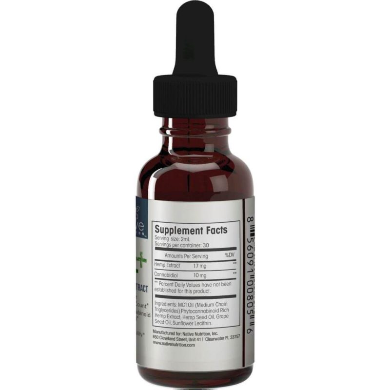 500 mg THC Free – Broad spectrum, Hemp Oil Extract, CBD oil | Native ...