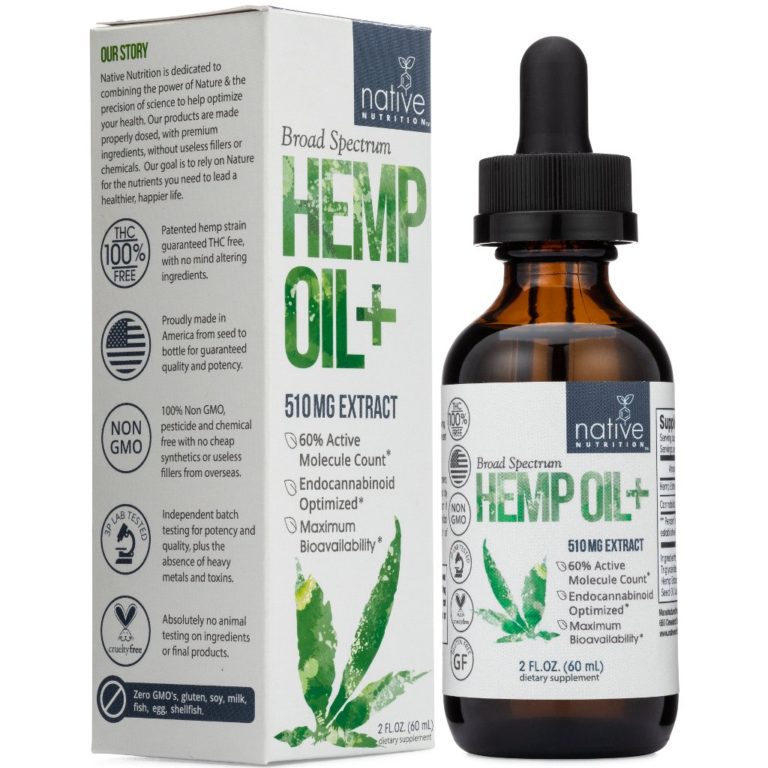 500 mg THC Free – Broad spectrum, Hemp Oil Extract, CBD oil | Native ...